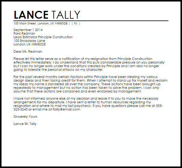 Angry Resignation Letter Resignation Letters LiveCareer angry-resignation-letter-resignation-letters-livecareer